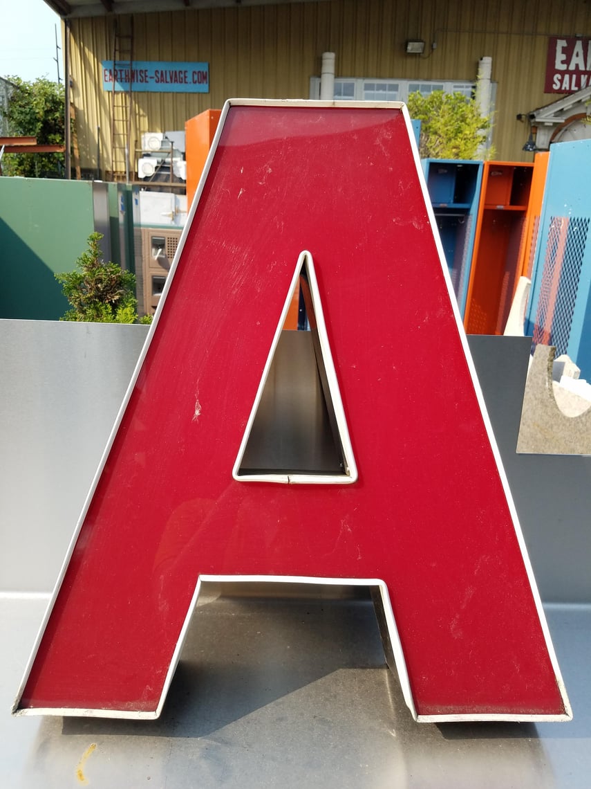 Steel LED Sign Letter 23 inches - A | Earthwise Architectual Salvage ...