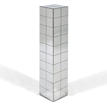 Chrome Patchwork Pedestal in the Manner of Paul Evans | Pegboard Modern ...