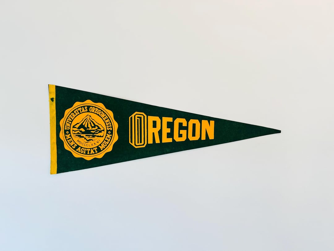 Vintage University of Oregon Pennant Full Size Pennant | Delve Chicago ...