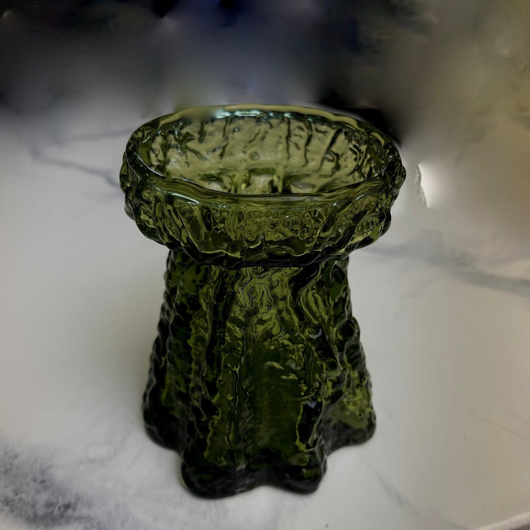 Ingrid Glass Vintage Bud Vase Unusual Rippled Glass Germany | Modern ...