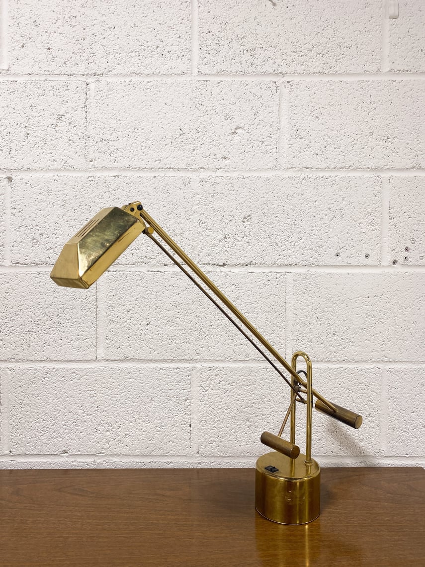 Vintage Brass Weighted Desk Lamp | Sunbeam Vintage | Highland Park ...