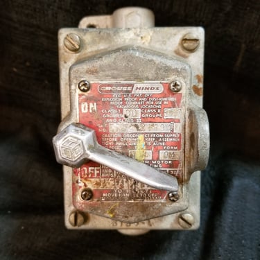 Crouse Hinds Explosion Proof Snap Switch | Earthwise Architectual Salvage (Seattle) | Seattle, WA