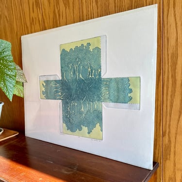 Vintage intaglio art print "Landscape Box" / 1984 signed original ...