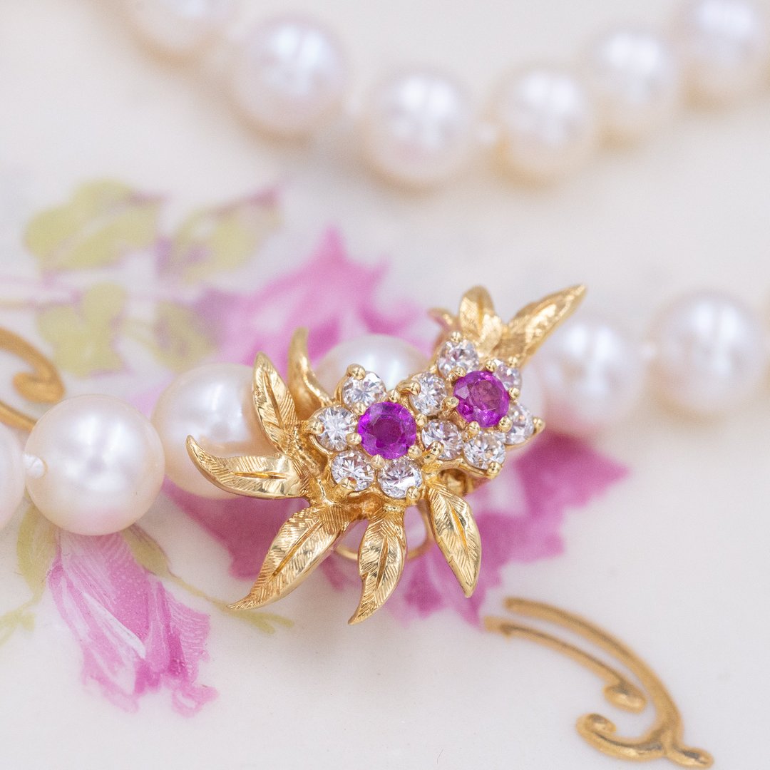 Fine Ruby & Diamond Enhancer C. 1950s | Pippin Vintage Jewelry ...