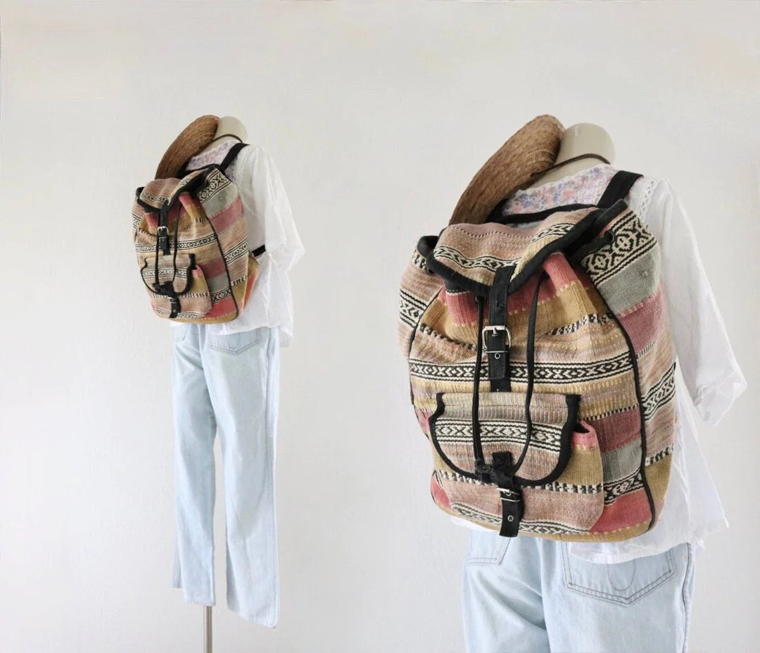 woven cotton rucksack | Bumbleebuck | Owyhee, ID