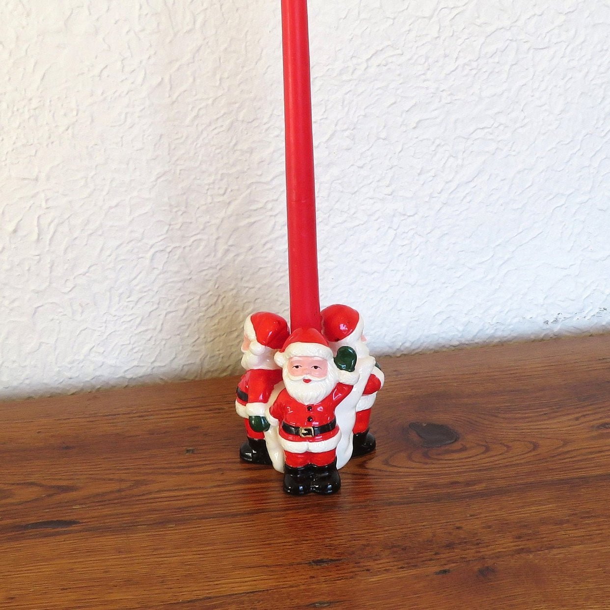 Vintage Christmas Santa Claus Candlestick Holder Ceramic Japan 3 ...