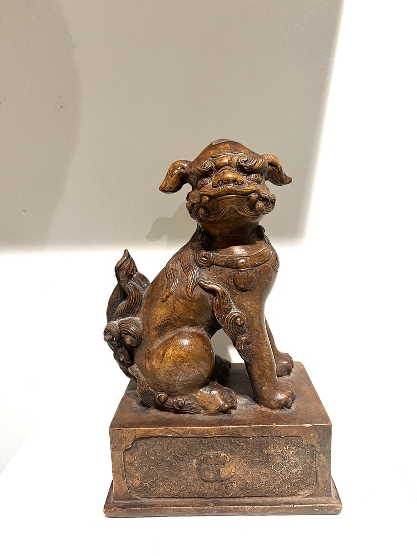 Chinese Foo Dog Plaster Sculpture | Klassik | San Diego, CA