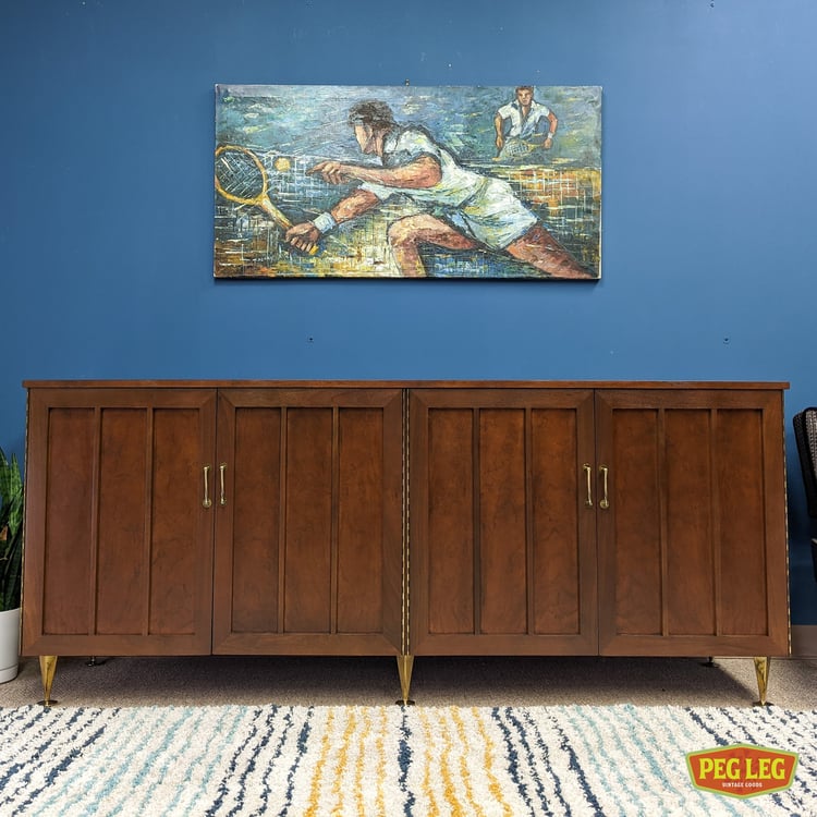 Mid-Century Modern walnut credenza by RomWeber | Peg Leg Vintage ...