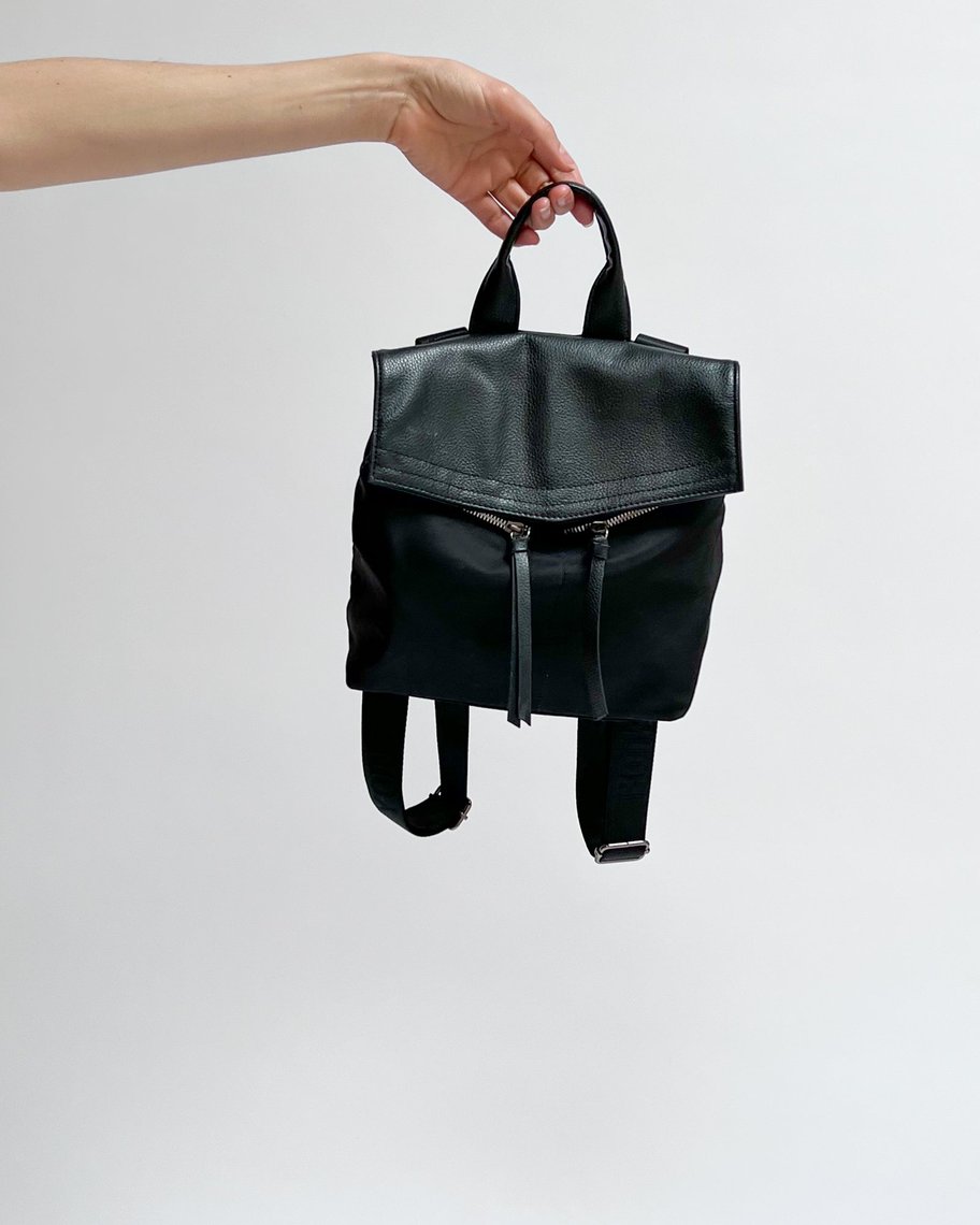 Black Nylon Zip Backpack | Banshee | Portland, OR