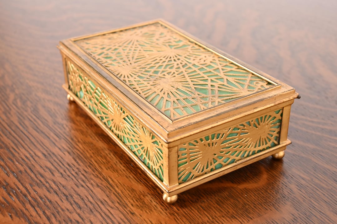 Tiffany Studios New York Pine Needle Pattern Bronze Doré and | Liberty ...