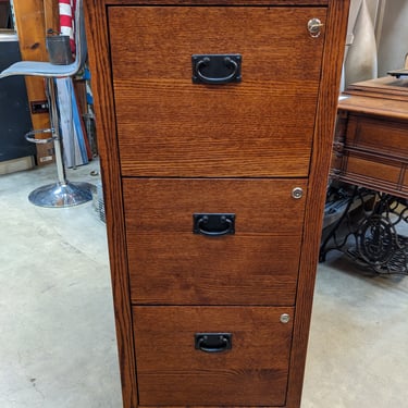 Three Drawer Locking File Cabinet | Earthwise Architectual Salvage ...