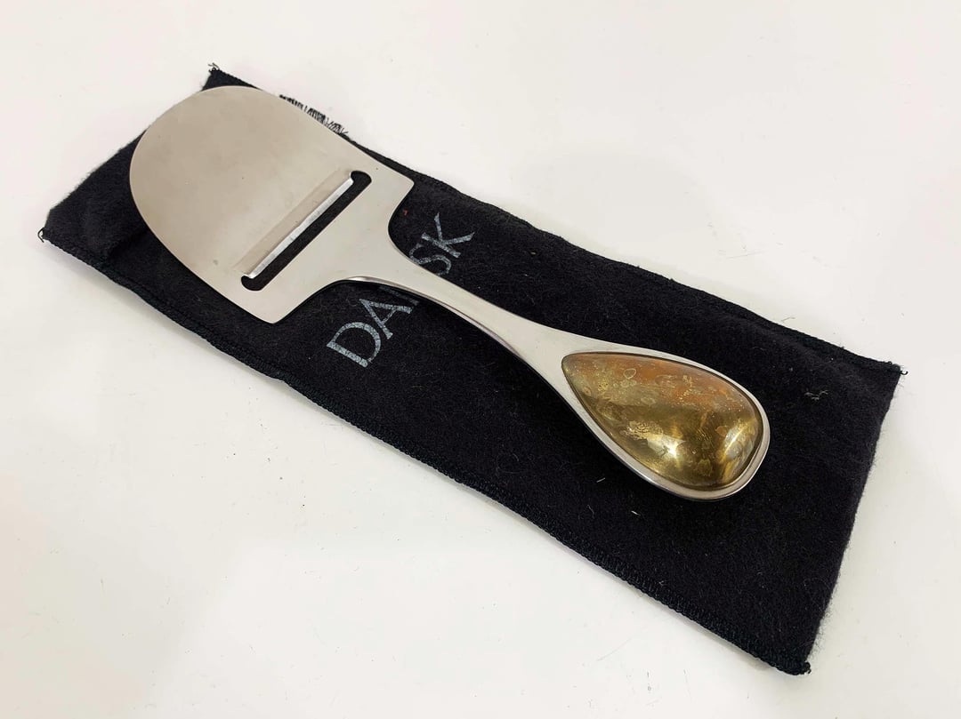 Vintage Dansk Cheese Slicer Brass Handle Denmark Cheeseboard ...