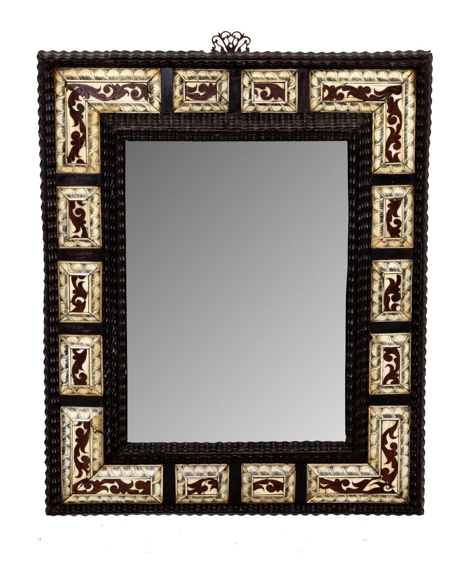 Bone and Ebony Frame with Mirror | The Antique and Artisan Gallery ...