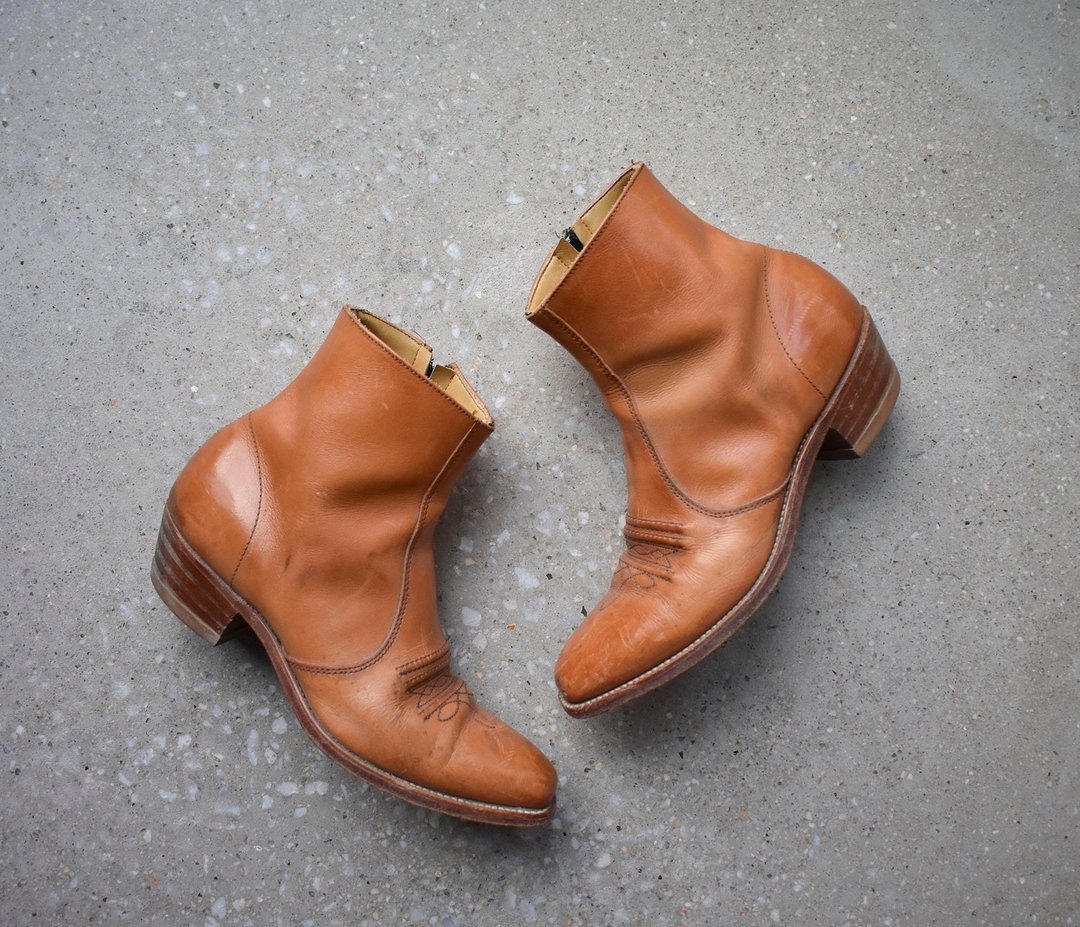 Vintage Western Leather Ankle Boots | Milk & Ice | Baltimore, MD