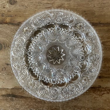 Glass Deviled Egg Plate, Vintage Clear Cut Glass | Green Spruce Designs ...