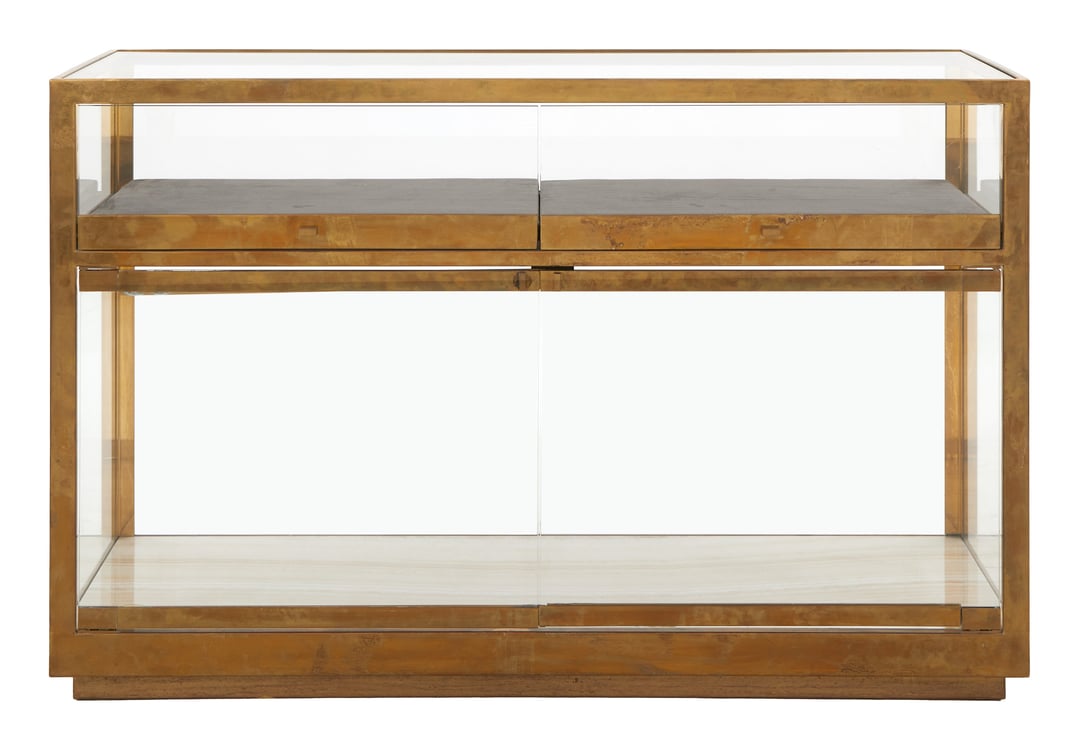 Vintage Brass Display Case | Jayson Home | Chicago, IL