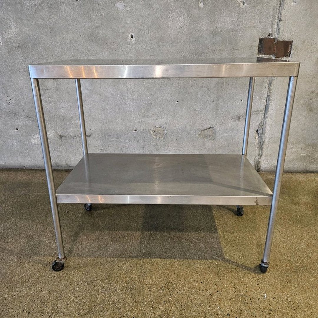 Vintage Stainless Steel Rolling Medical Table | Urban Americana | Long ...