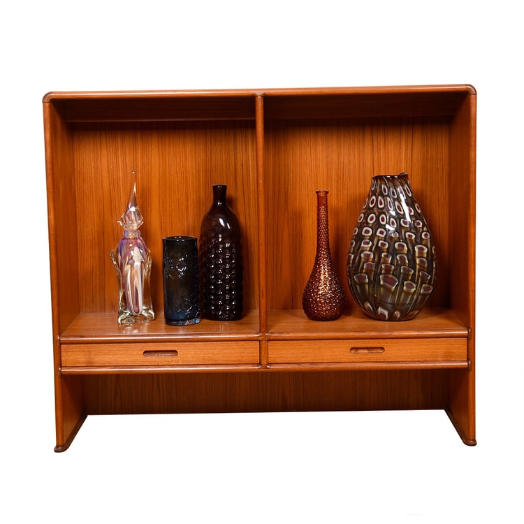 Stackable – or stand alone – Danish Teak Display Bookcase w: Drawers ...