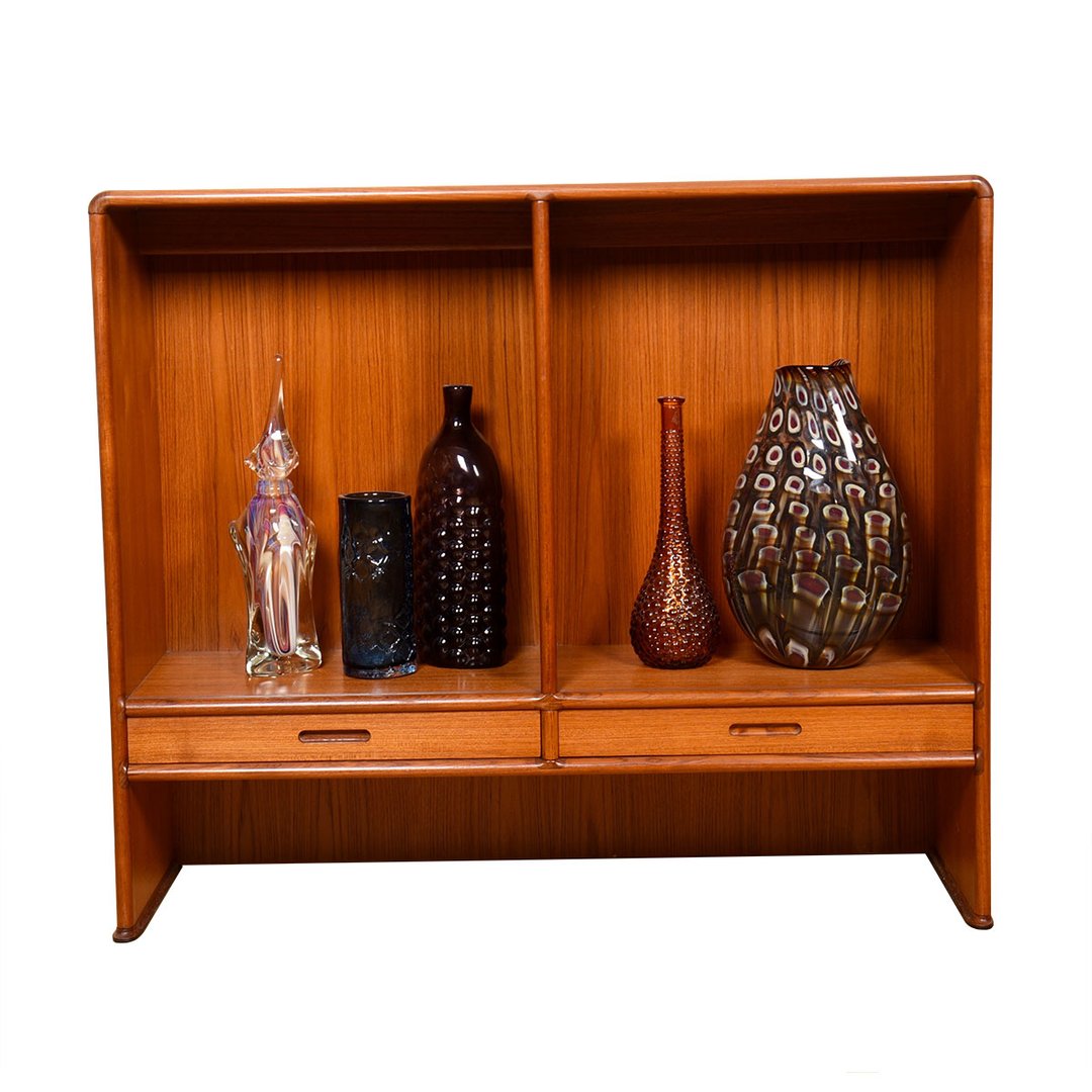 Stackable – or stand alone – Danish Teak Display Bookcase w: Drawers ...