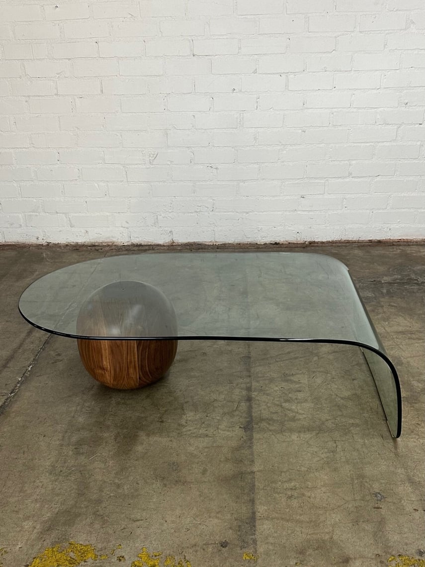 Artisan walnut waterfall coffee table | Vintage On Point | Los Angeles, CA