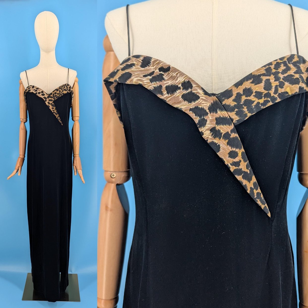 Vintage 90s Large Black Velvet Bombshell Dress - | Janet + Jane Vintage ...