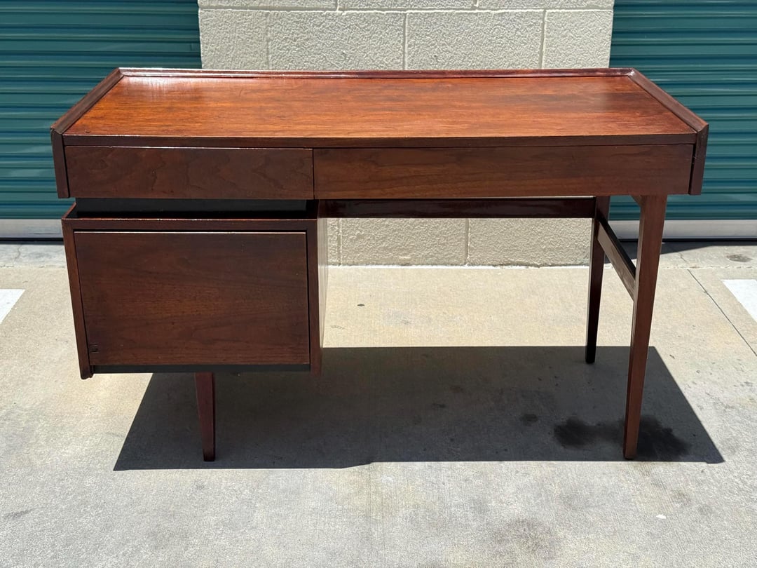 Mid-Century Architectural Walnut Desk designed by Merton Gershun for ...