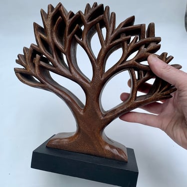 Wood Tree Sculpture | Simon Vintage | Neptune City, NJ