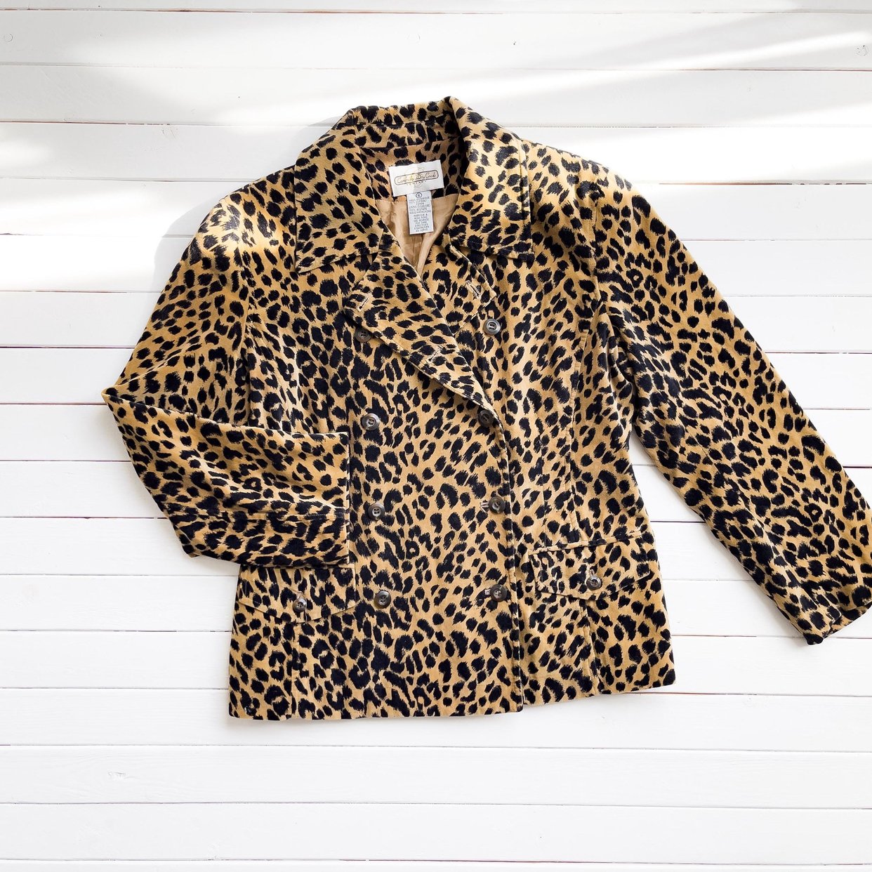 leopard print jacket 90s vintage Cambridge Dry goods | Poppycock ...