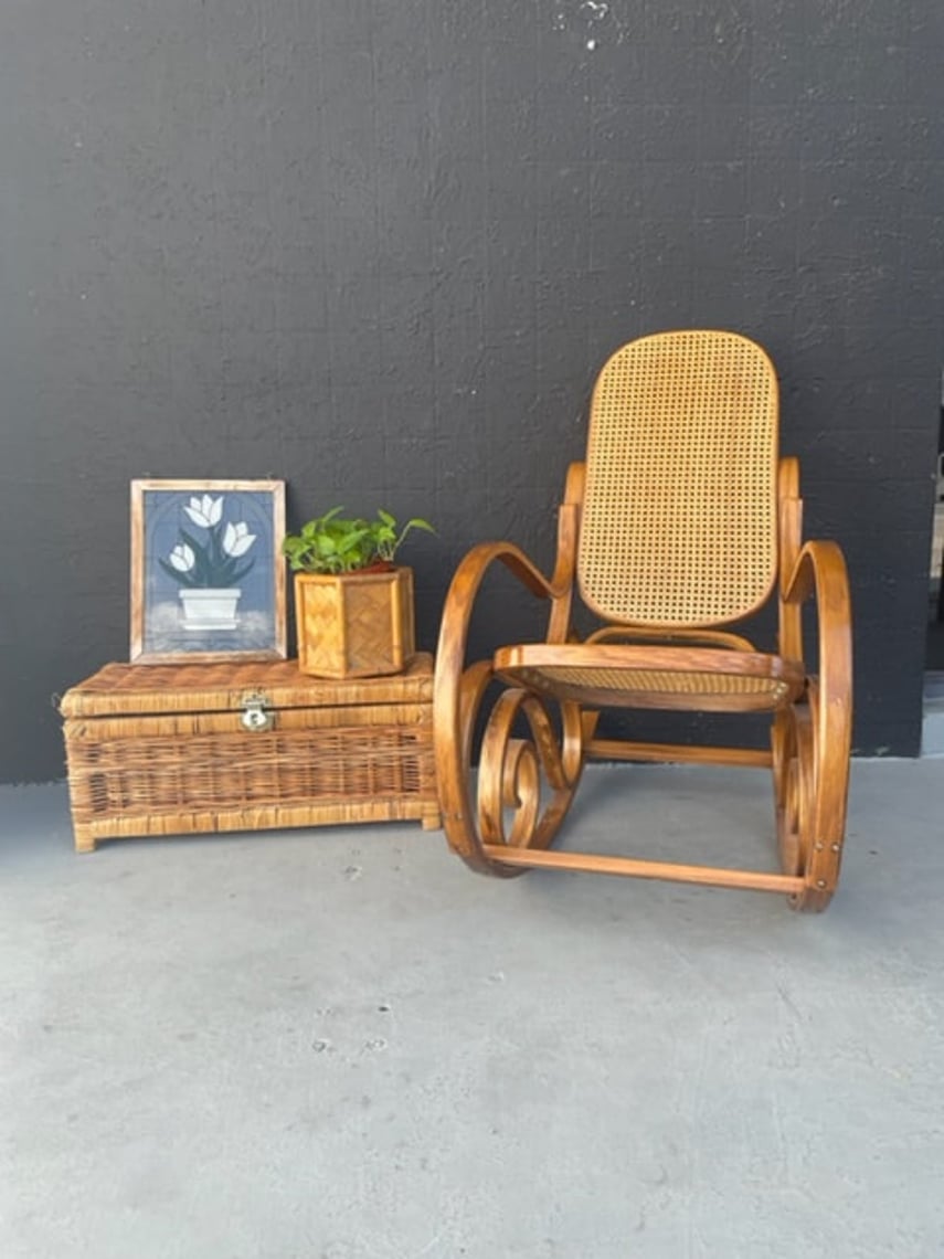 Wicker Swirl Rocking Chair | Revival Vintage | North Loop - Austin, TX