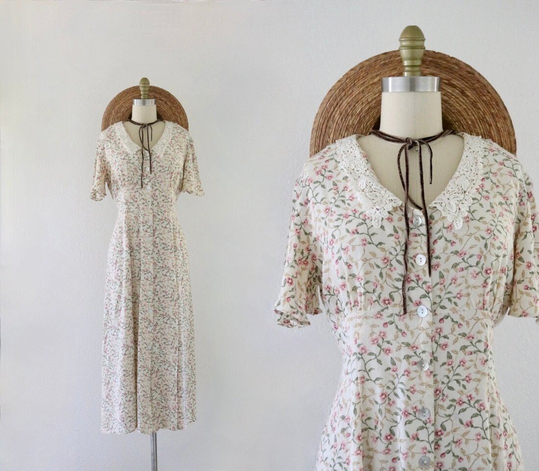 muted floral tie back dress m/l | Bumbleebuck | Owyhee, ID