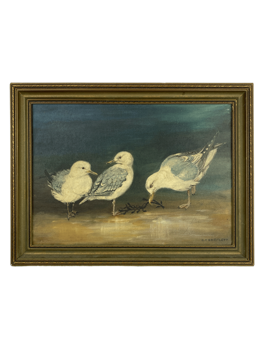 English Painting of Gulls | Heather Cook Antiques | Atlanta, GA