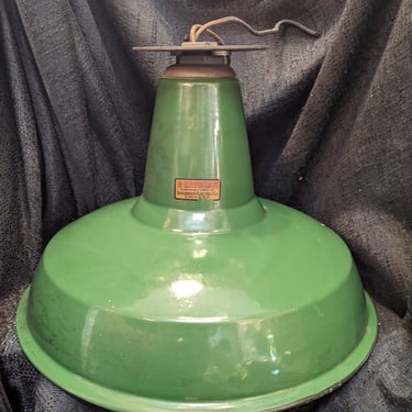 Vintage Goodrich Industrial Green Barn Light | Earthwise Architectual ...