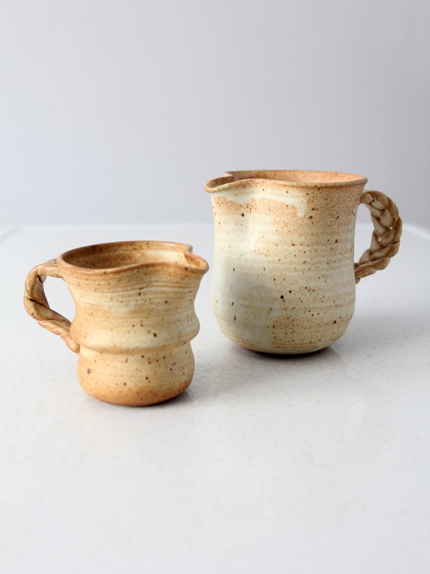 vintage studio pottery pitcher pair | 86 Vintage Home | Galena, IL