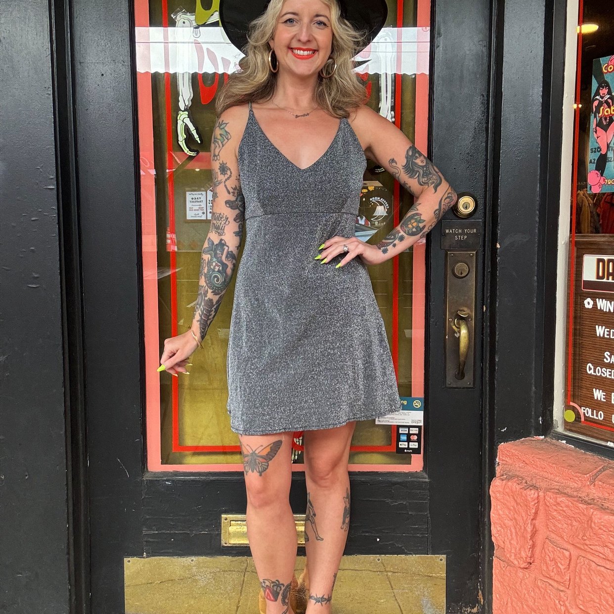 Vintage 90s silver glitter mini | Wink Vintage - Portland, OR | ATTIC