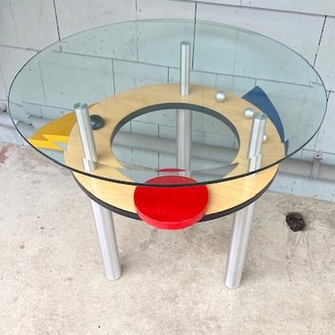 Postmodern Memphis Style Side Table | Off Main | Baltimore, MD