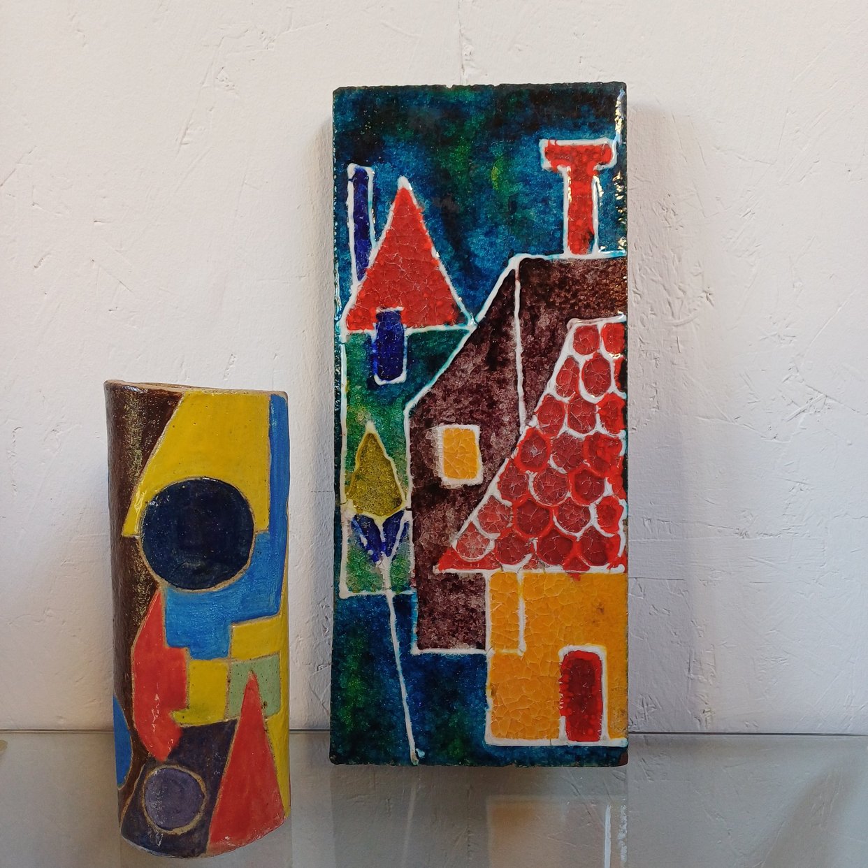 Wall Plaque Artwork Of Abstract Buildings | House of Modern Vintage ...