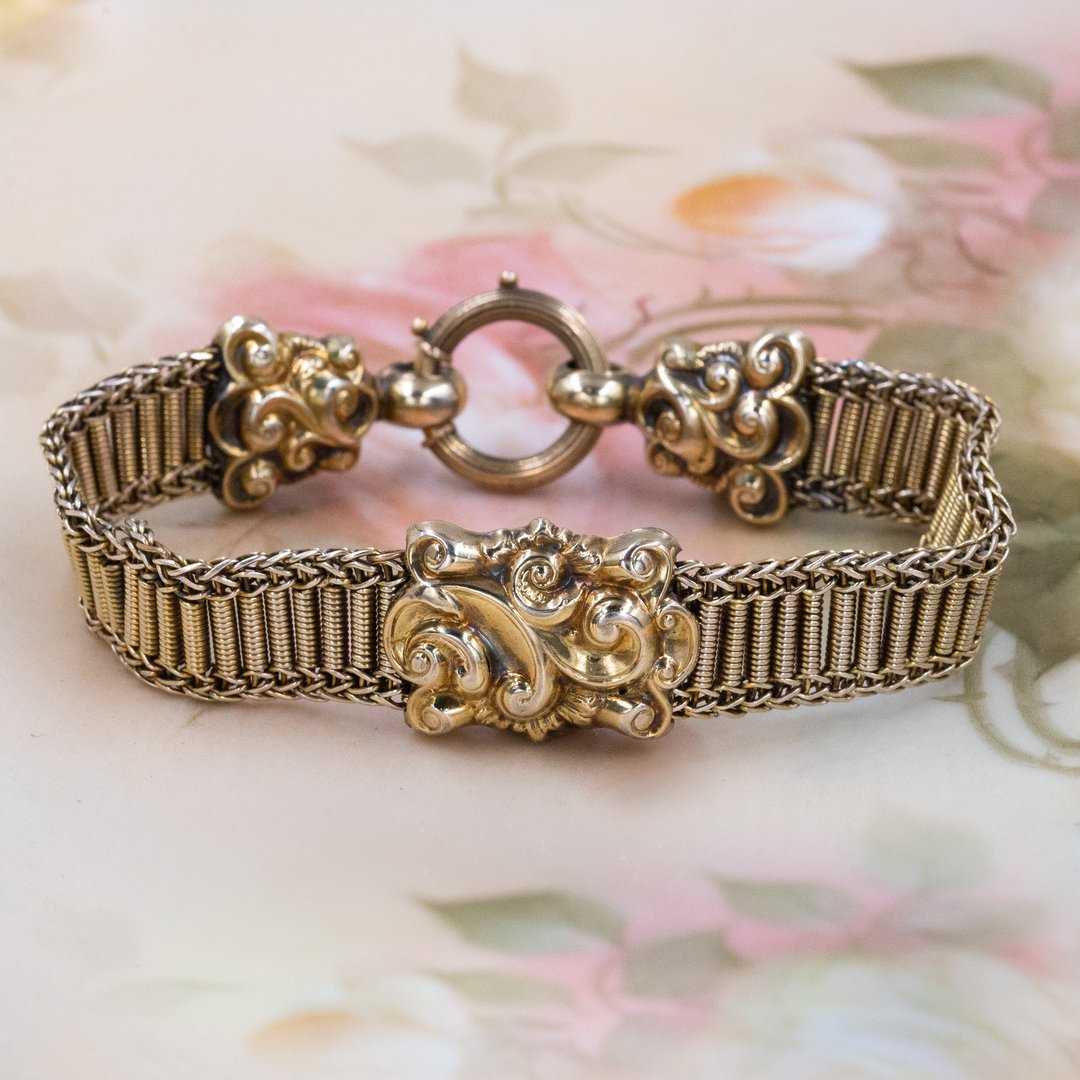 Antique Bolt Clasp Ribbon Bracelet | Pippin Vintage Jewelry | Chelsea ...