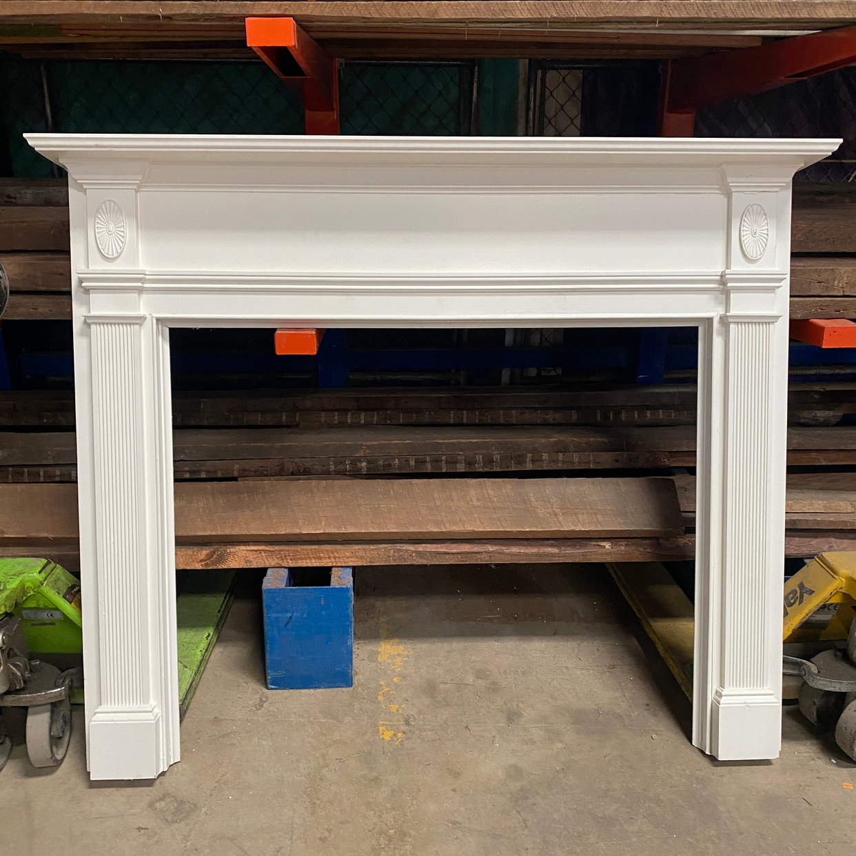 Mantel with Fluted Pilasters and Oval Rosettes | Community Forklift ...