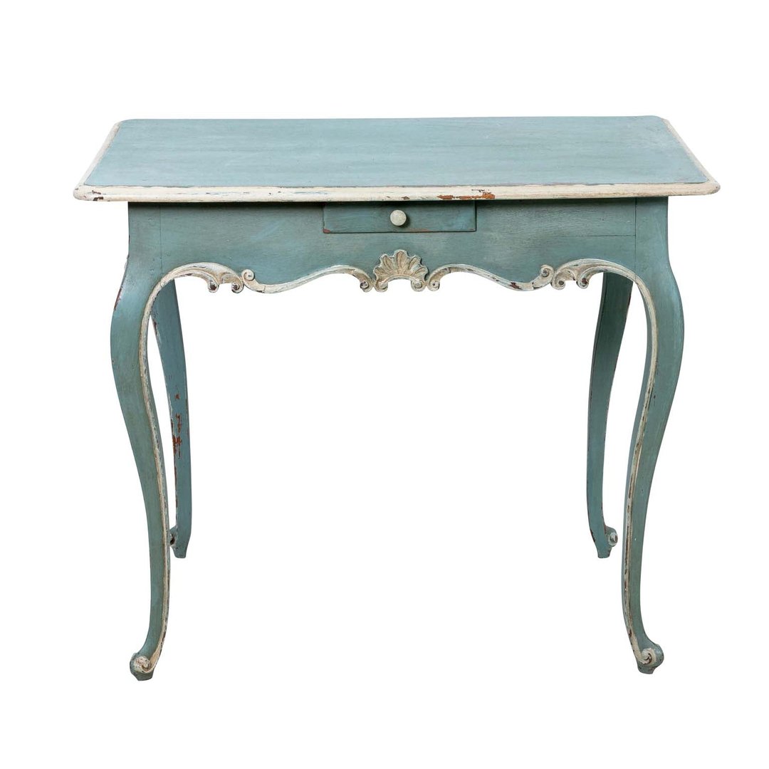Antique French Painted Blue Console | The Antique and Artisan Gallery ...
