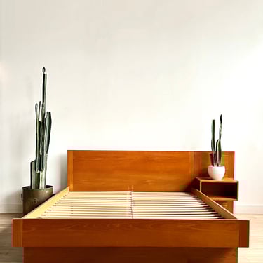 Danish teak platform bed store