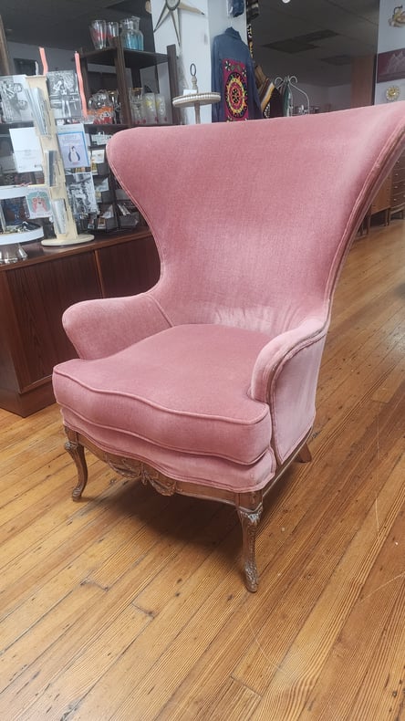 Vintage Pink Wingback Chair | Vintage MC | Frederick, MD