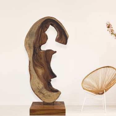 Large Abstract Wood Sculpture - Live Edge Wood Sculpture Art | Umbuzo ...