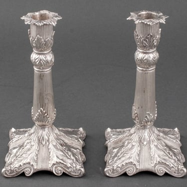 Christofle Silverplate Candlesticks, Pair | Showplace Antique + Design ...