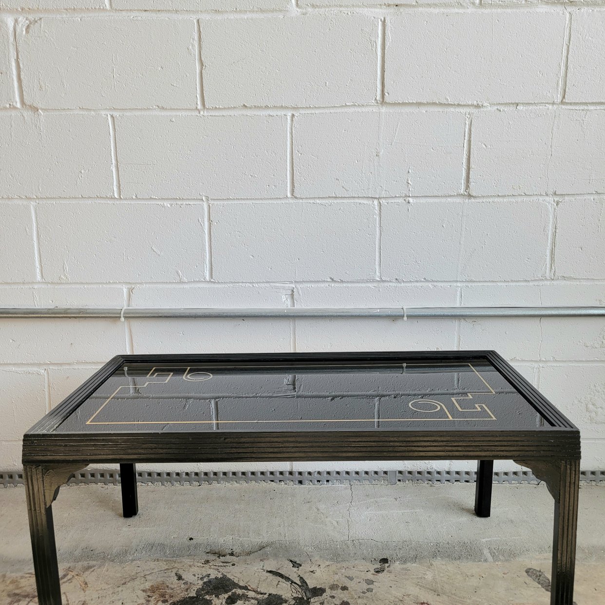 Art Deco Glass Inset Coffee Table | Wishbone Reserve - Baltimore, MD ...