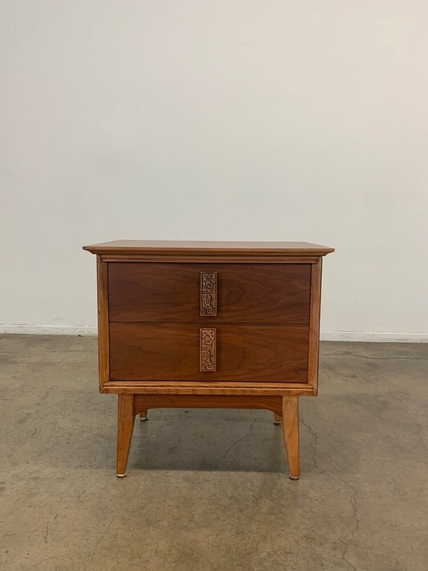 Mid-Century Nightstand by Bassett, Mayan Collection | Vintage On Point ...