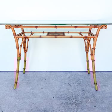 Faux Bamboo Metal Palm Tree Console | Palm Beach Regency | Lake Park, FL