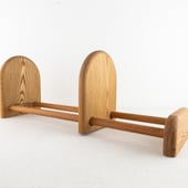 Vintage Wooden Sliding Book Rack, 18 Inch Solid Oak Wood Tabletop ...