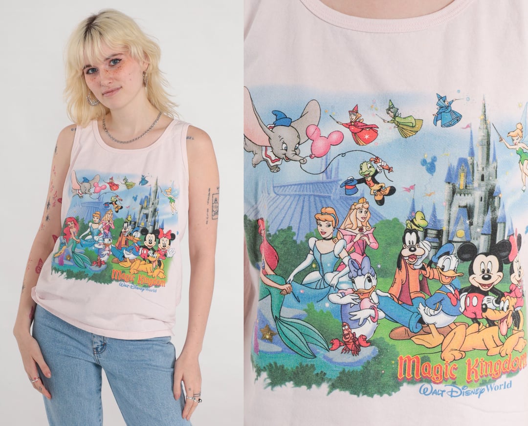 90s Disney Tank Top Walt Disney World Magic Kingdom Shirt | Shop Exile ...