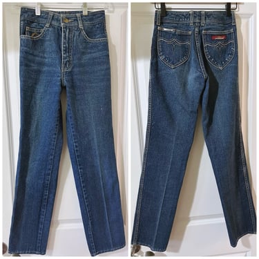 1980s Vintage Jordache High Waisted Blue Jeans / 80s / Eighties Slim ...