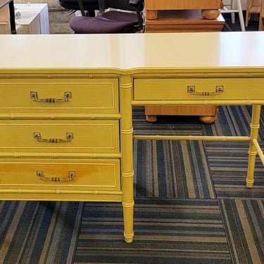 Faux Bamboo Henry Link Bali Hai Desk | Modern Picks | Pompano Beach, FL